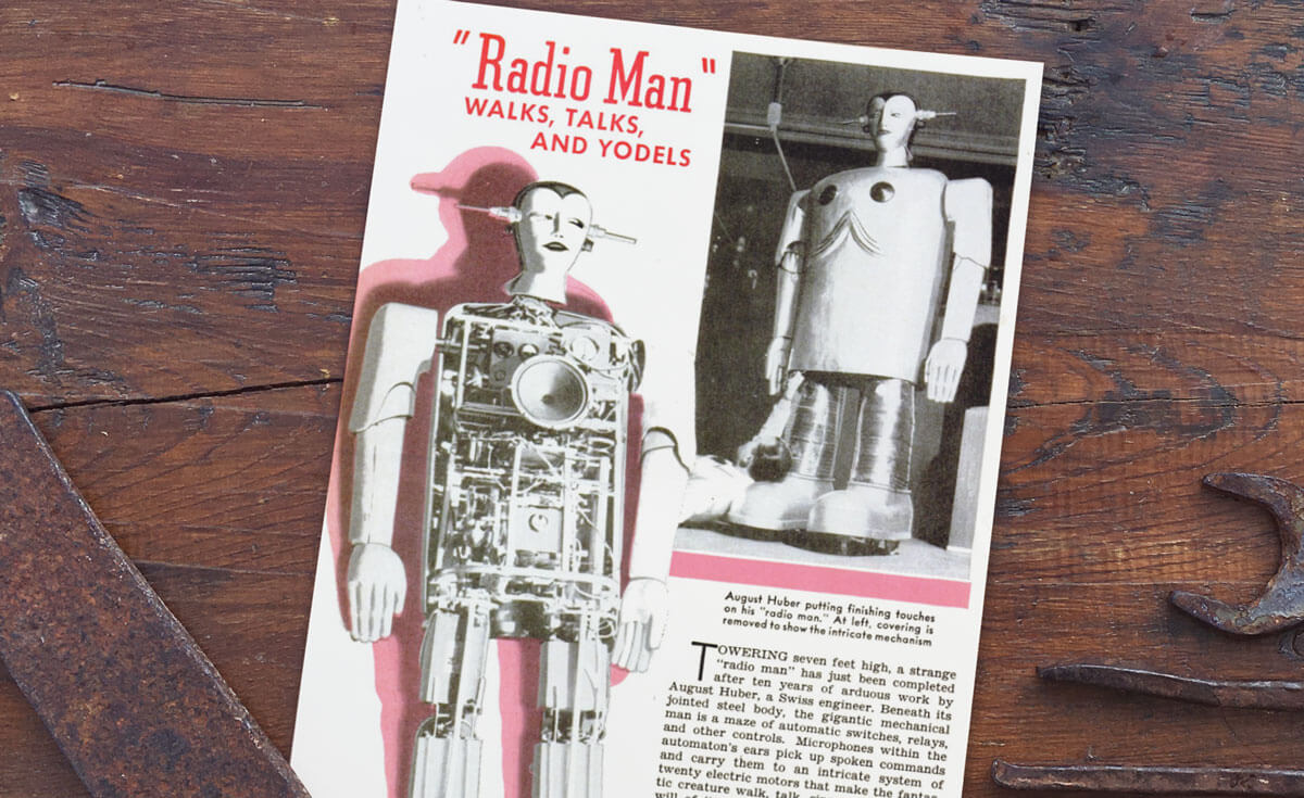 Radio Man is a Swiss robot that actually yodels