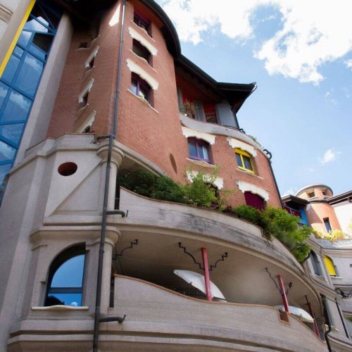 There's a sort of Smurf enclave in Geneva, Switzerland (Architecture)