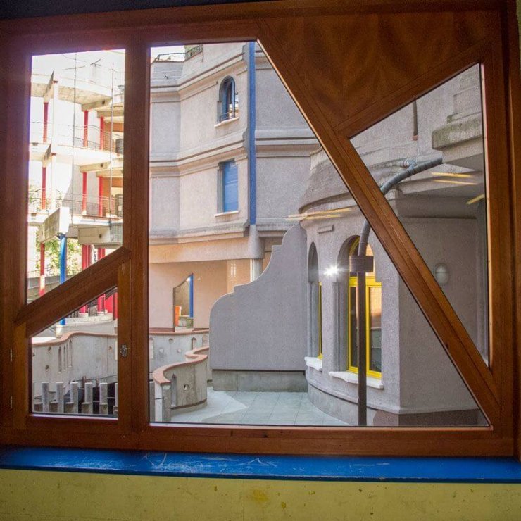 There's a sort of Smurf enclave in Geneva, Switzerland (Architecture)