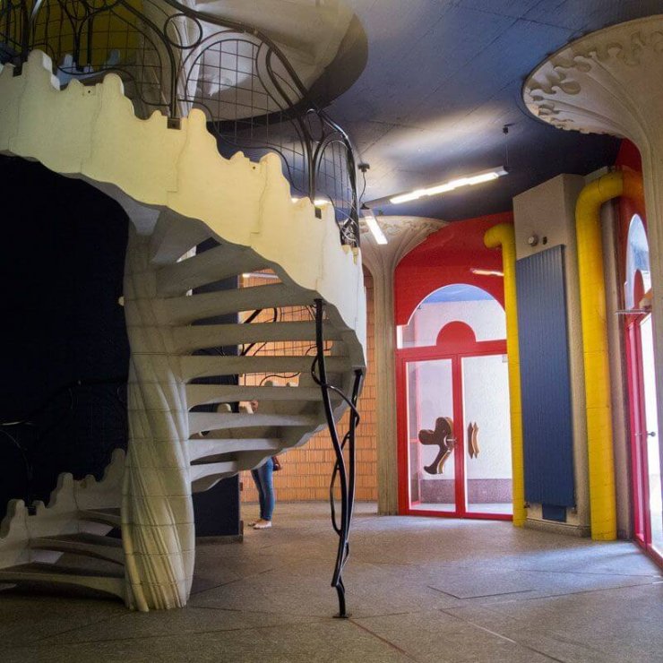 There's a sort of Smurf enclave in Geneva, Switzerland (Architecture)