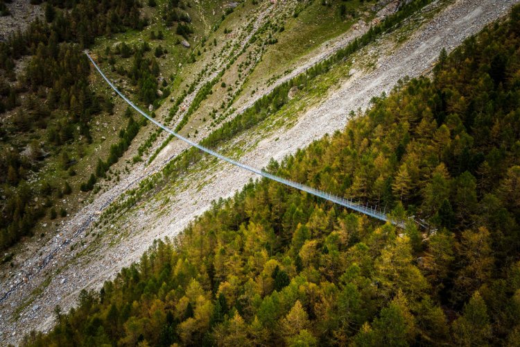 The world's longest suspension bridge hangs in Switzerland