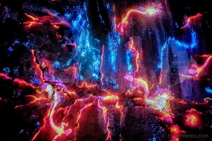 "Light Ragaz" is a light show in the legendary Tamina Gorge