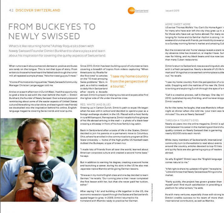 Newly Swissed Online Magazine in the Press - Switzerland Expat ...
